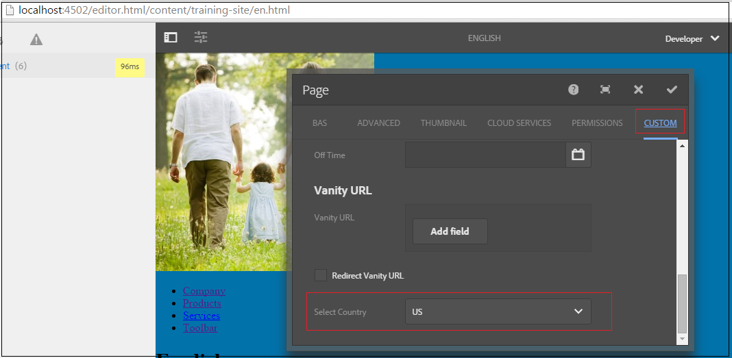 How To Customize The Page Properties Dialog To Include Dynamic Dropdownlist In Aemcq5