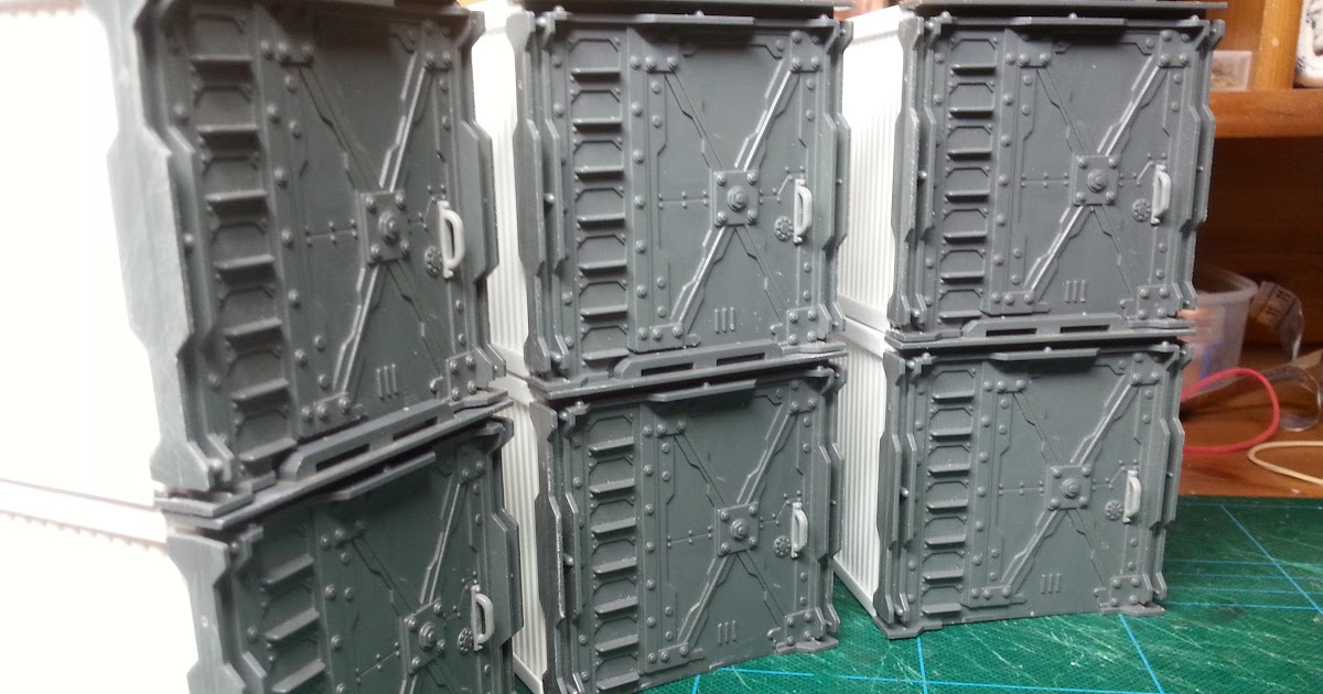 Terrain: Necromunda Bulkhead Shipping Containers - part 02