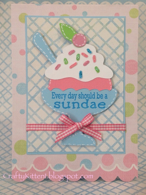 The Crafty Kitten: Sundae Card