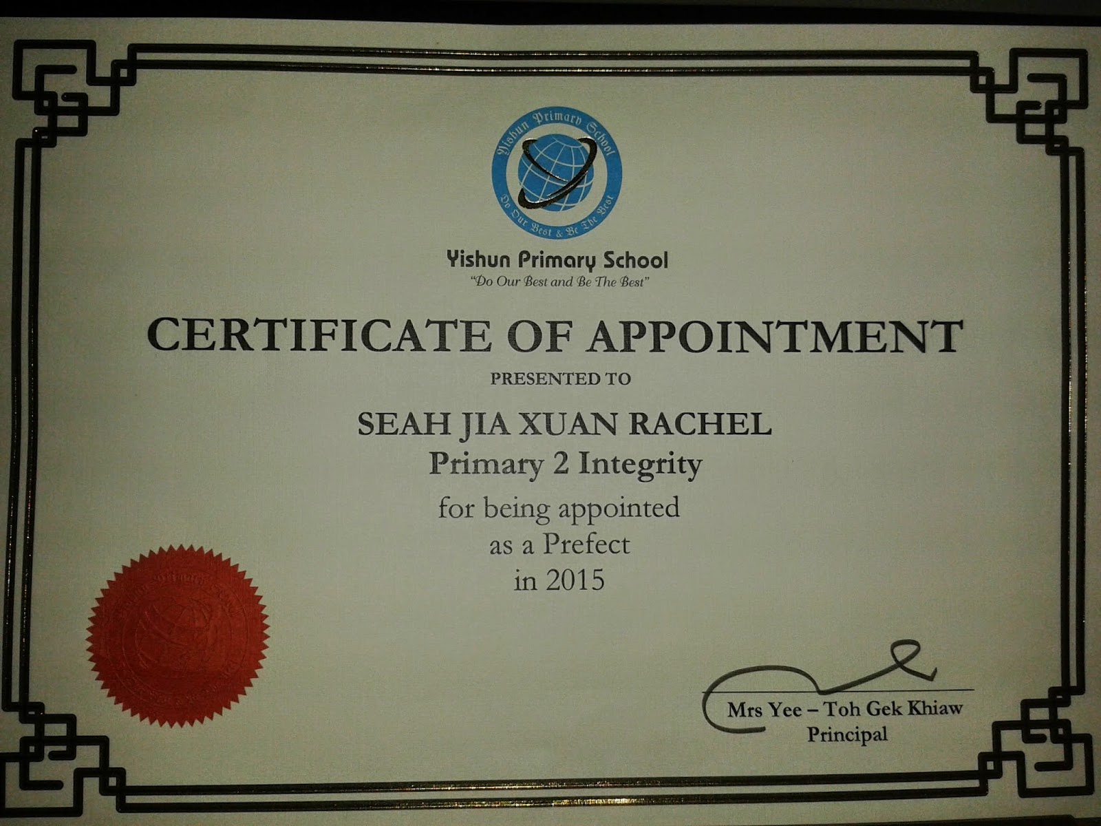 Follow Our Footprints: My Little Student Leader aka Prefect