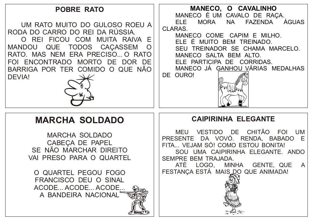 BAUZINHO DA WEB - BAÚ DA WEB : Pequenos textos para alfabetização 1º ...