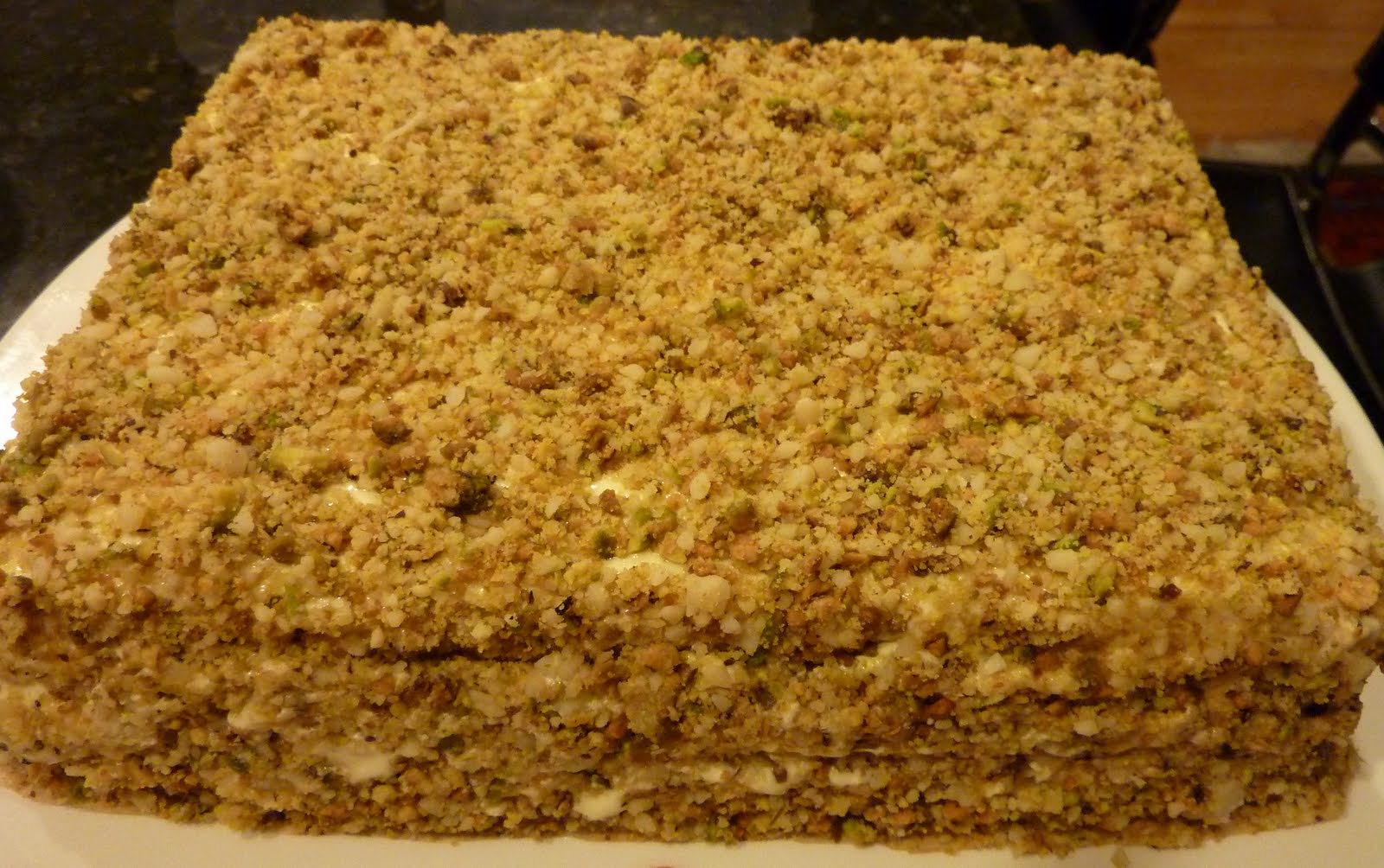 reginanewportfoodblog: Macadamia & Pistachio Sans Rival (Rich Nut Torte)