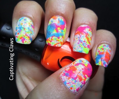 Maison de Poupées: Unhas do dia: Splash nails