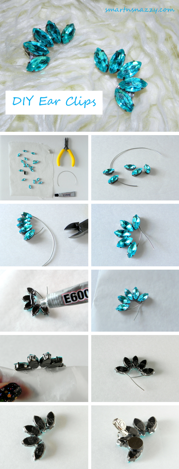 Smart n Snazzy: DIY ~ Rhinestone Ear Cuffs