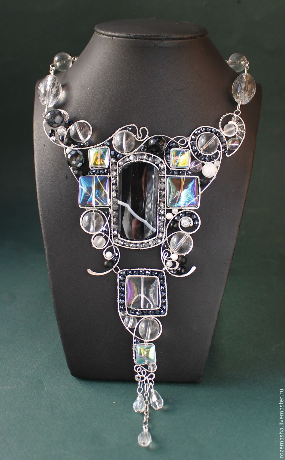 Statement Wire Wrapped Gemstone Jewelry by Rozemasha / The Beading Gem