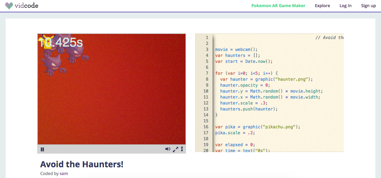 The Library Voice: Build Your Own Pokemon GO Augmented Reality Project With VidCode!