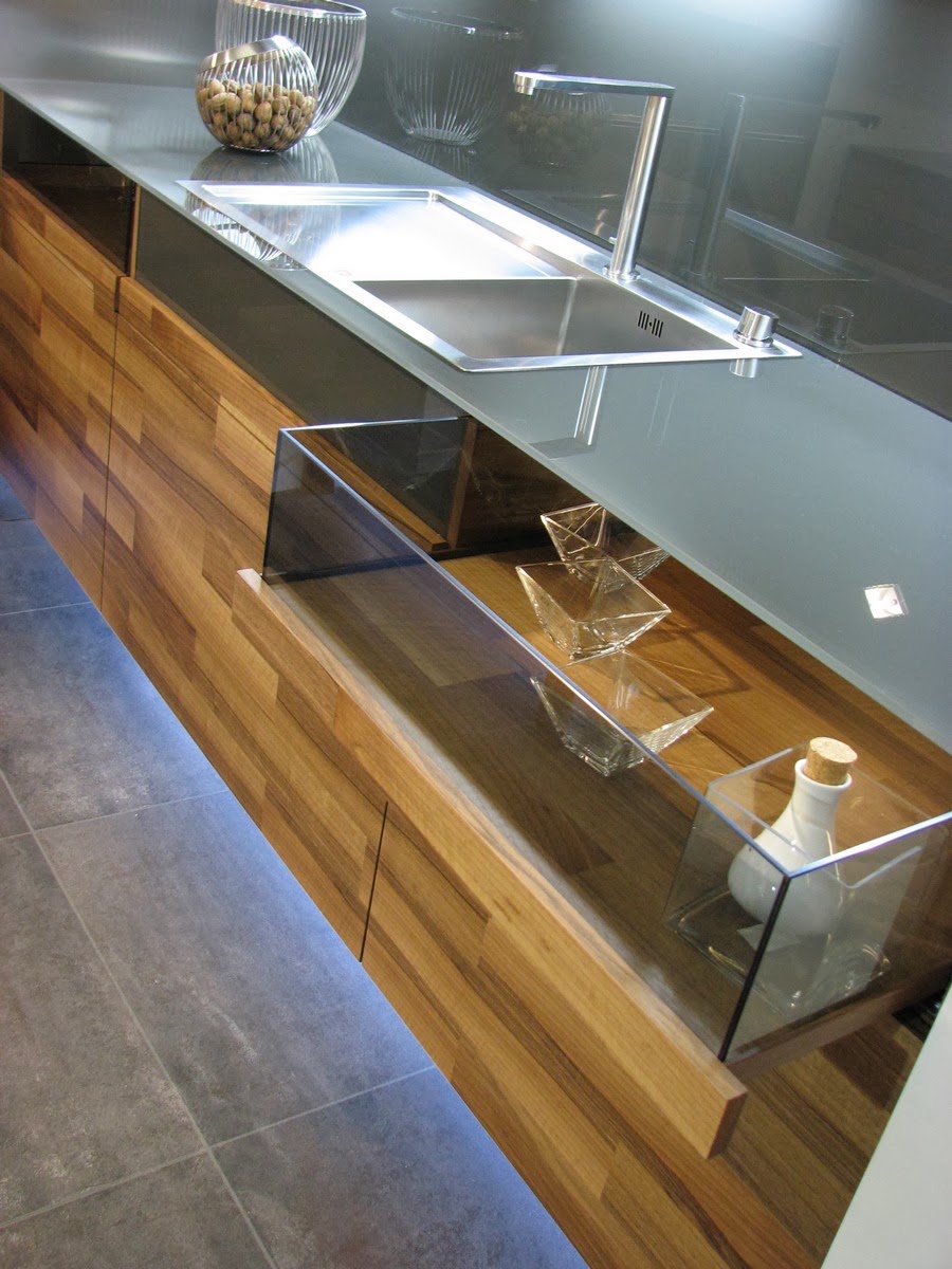 Beautiful Kitchen Design in Wood With Daring Glass Additions by Mateja ...