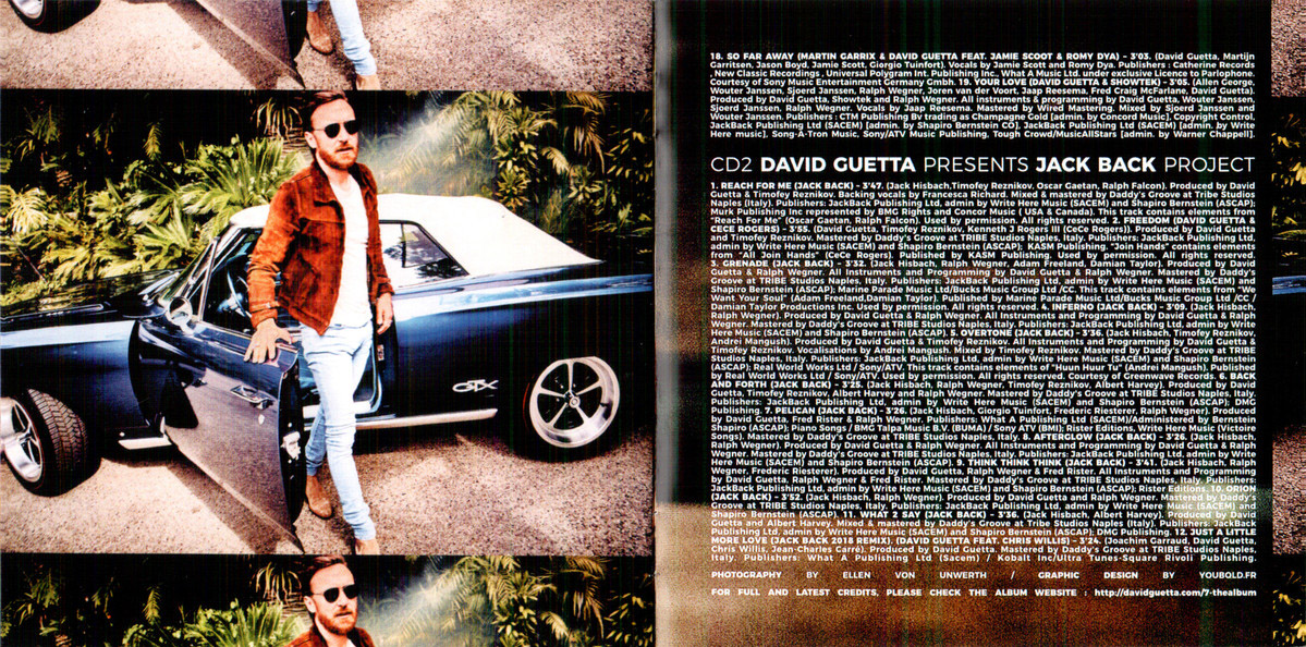 Encarte: David Guetta - 7 (Limited Edition) - Encartes Pop