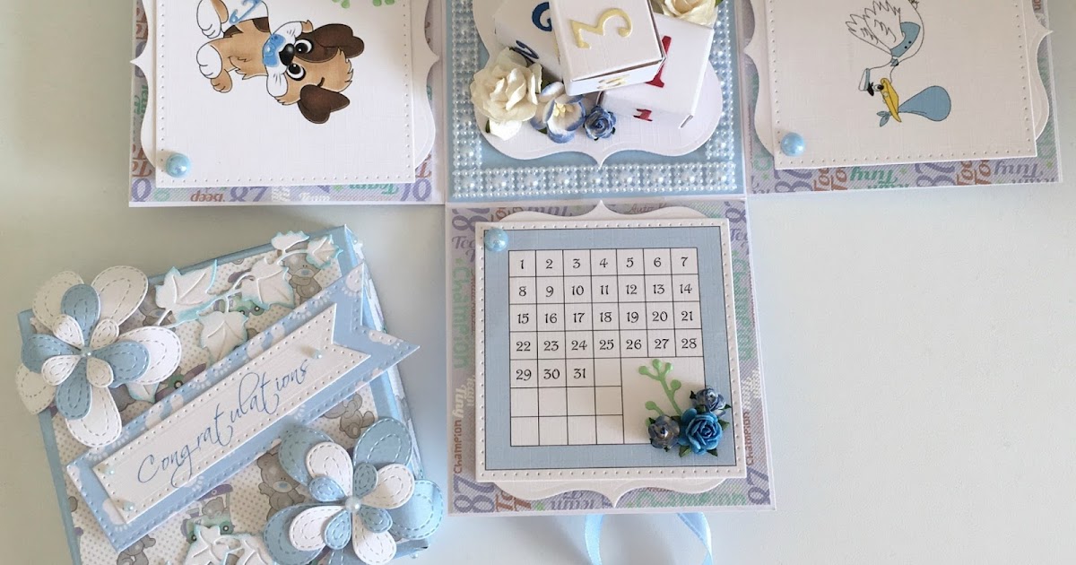 Jan's Crafty Cards: Baby boy Exploding box