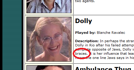 Effet Mandela / Effet Quantique et Altération du Réel: Moonraker - Dolly