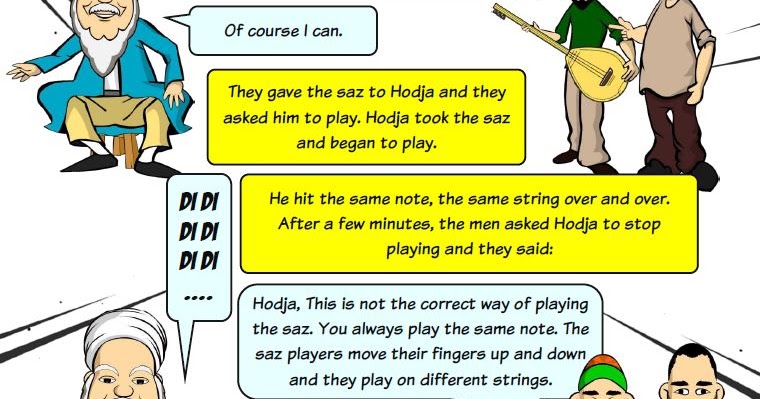 Nasreddin Hodja - How to play the saz | Learn English With Comics