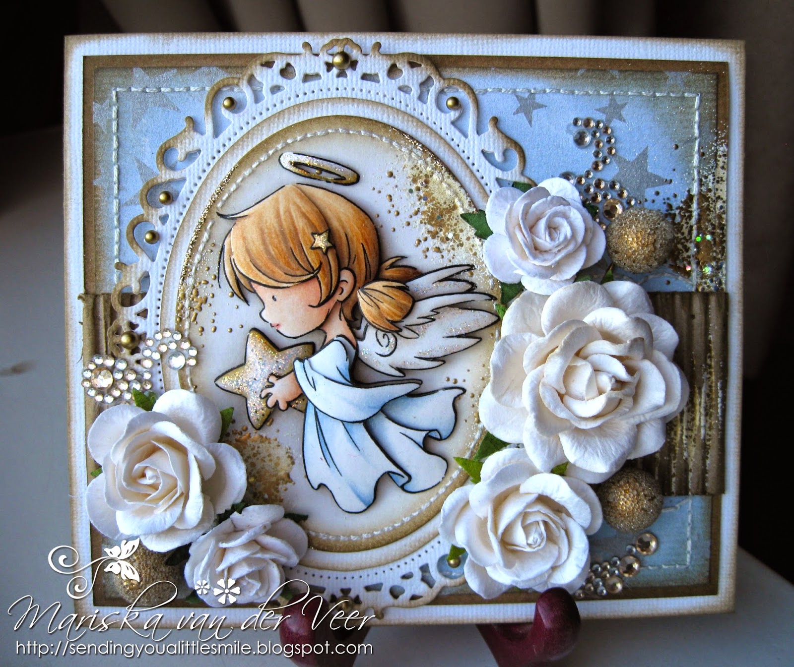 Wild Orchid Crafts: Angel Maya Christmas card