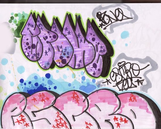 New Graffiti Letters: Pink graffiti Buble letters style for inspiration