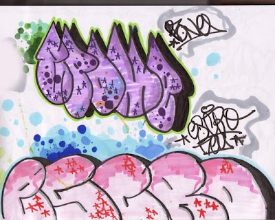 New Graffiti Letters: Pink graffiti Buble letters style for inspiration