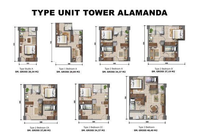 Layout Floor Plan Apartemen Bassura City
