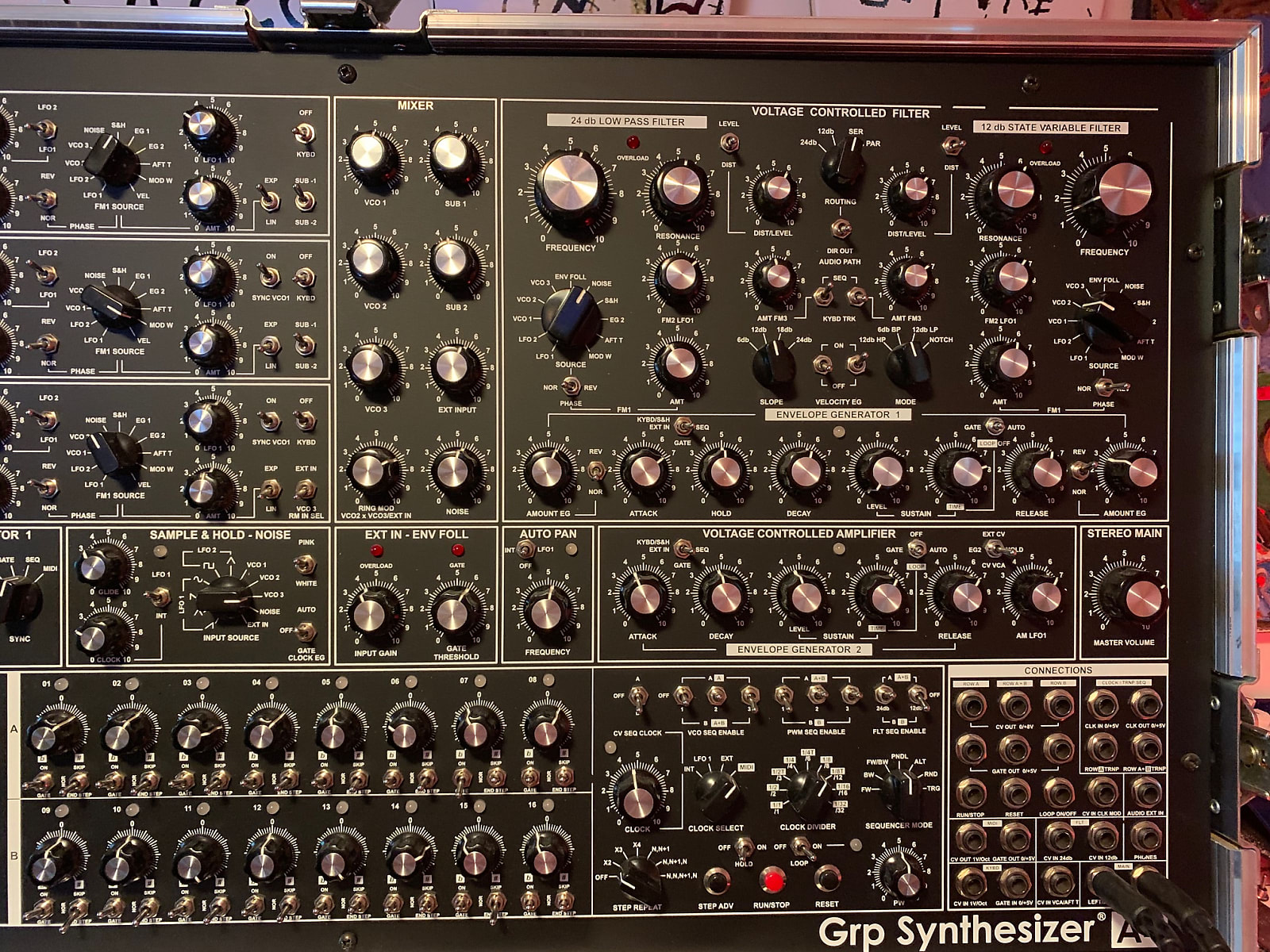 MATRIXSYNTH: GRP A4 Analog Synthesizer in Built-in Yellow Travel Case