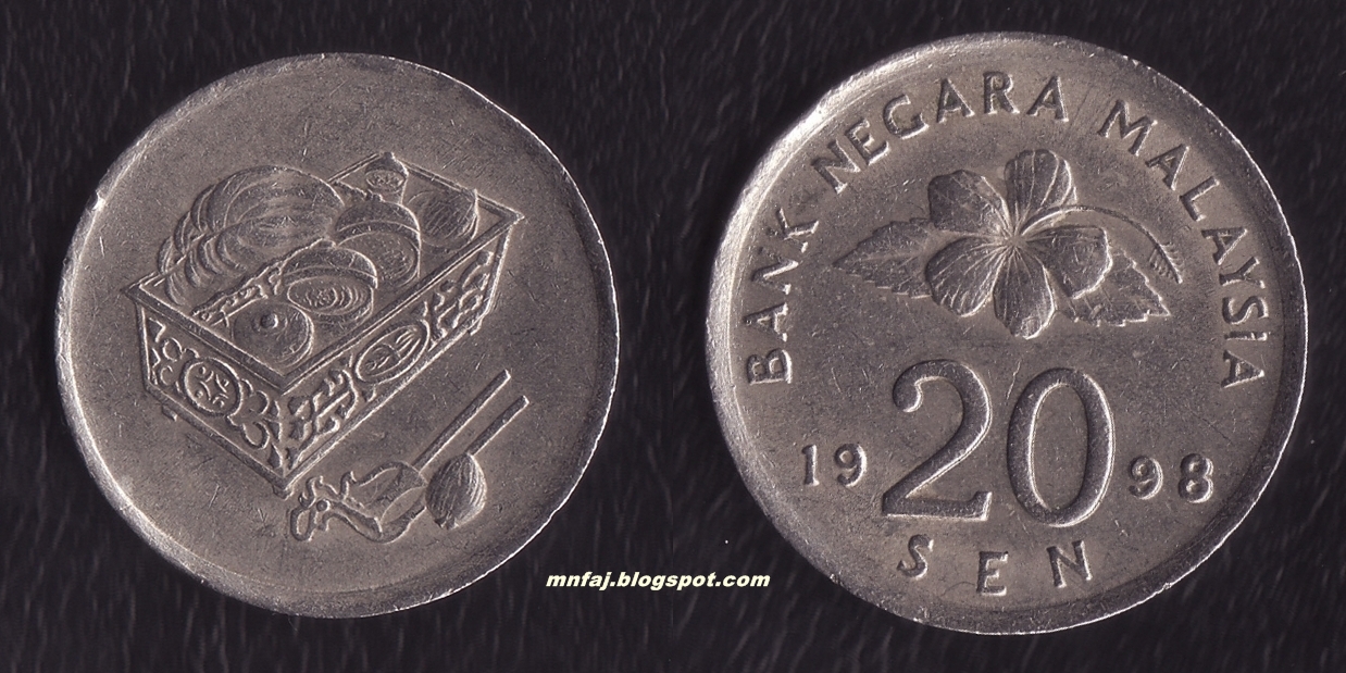 Mnfaj's Coin and Banknotes: 116. Malaysia 20 Sen Second Series Varieties