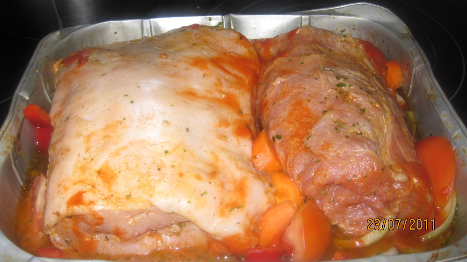 Recetas de cocina casera: LOMO DE CERDO MECHADO