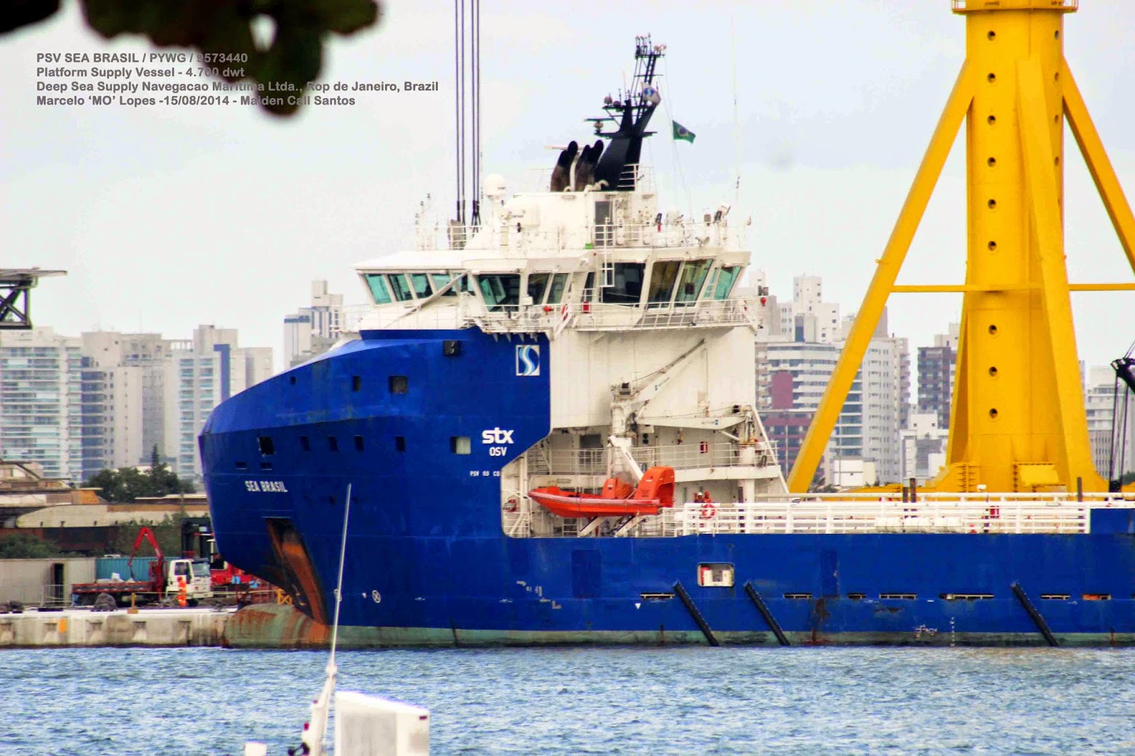 Santos Shiplovers: PSV Sea Brasil / PPWQ - Maiden call no terminal ...