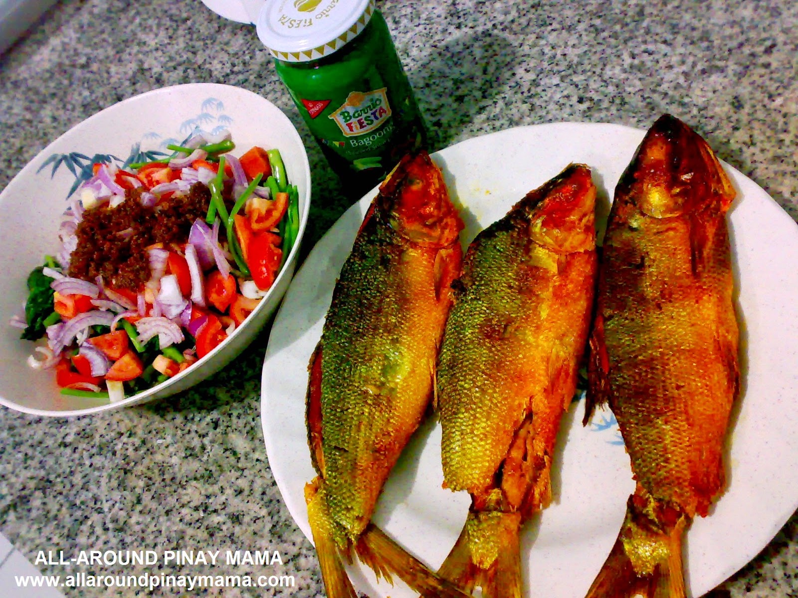 Fried Dagupan Foods Boneless Golden Tinapa with Ensaladang Kangkong ...