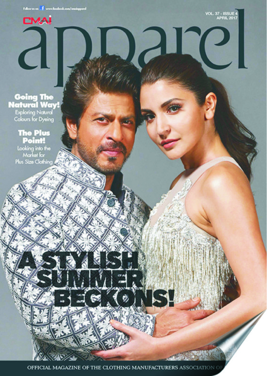Shahrukh Khan and Anushka Sharma On The Cover of Apparel Magazine April ...