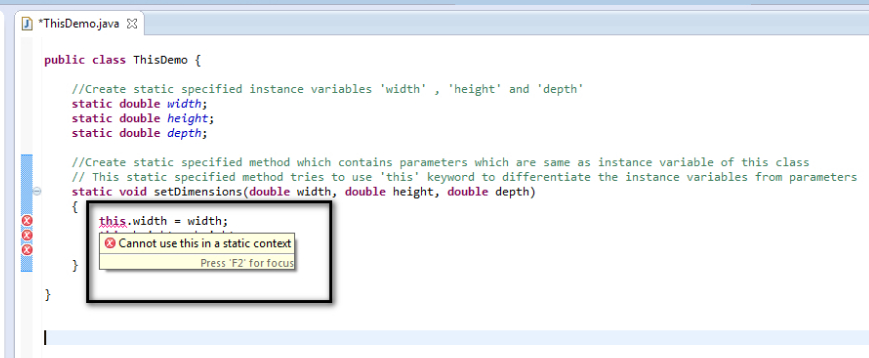 Testing Tools Qa Training Static Methods Cannot Refer To This Keyword