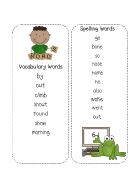 Only in First Grade: Houghton Mifflin Words for Themes