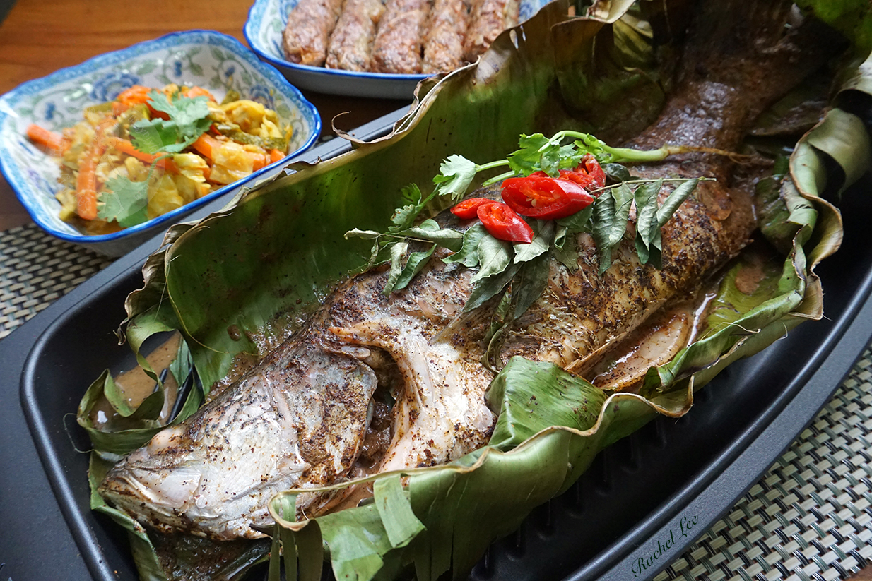 Say My Kitchen: Masala Oven Grilled Fish 印度马萨拉蕉叶烤鱼