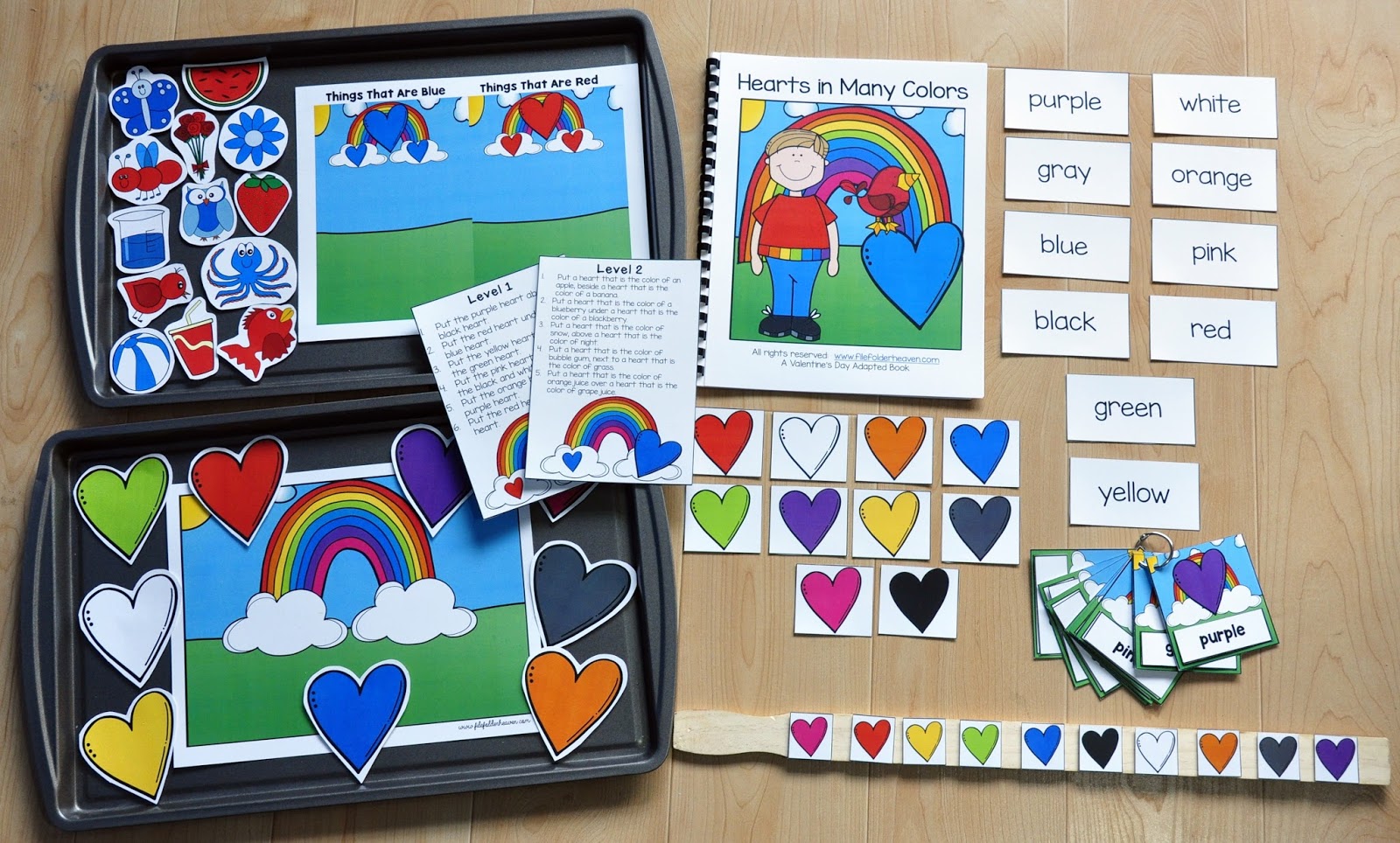 File Folder Heaven Blog: "Hearts In Many Colors" Adapted Book and ...