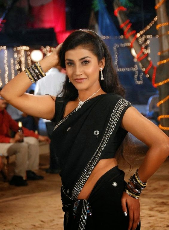 Actress Kausha In Black Saree | Indian Actress Sarees