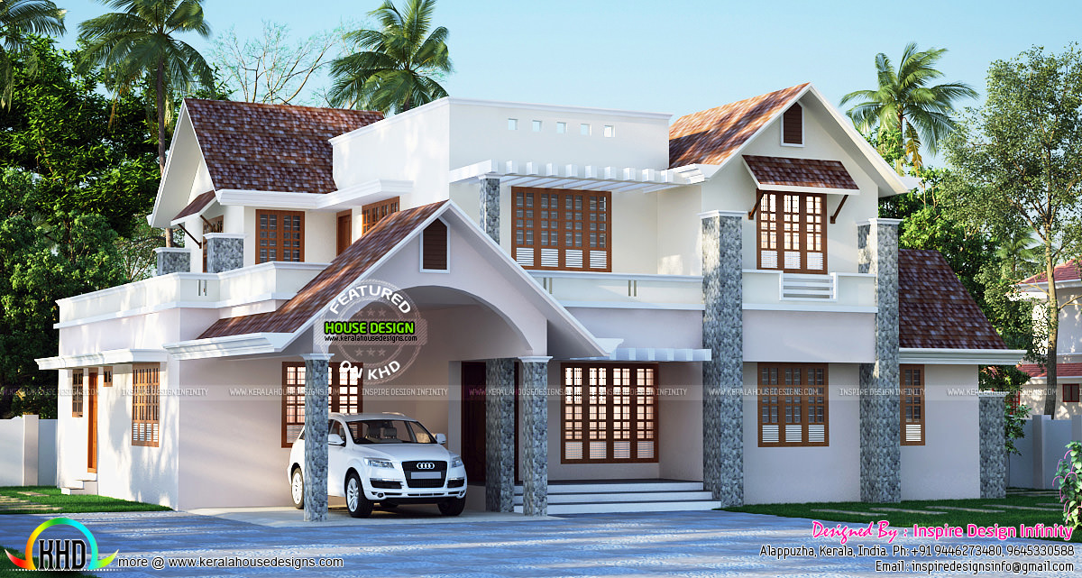 2755 sq-ft beautiful home plan - Kerala home design and floor plans