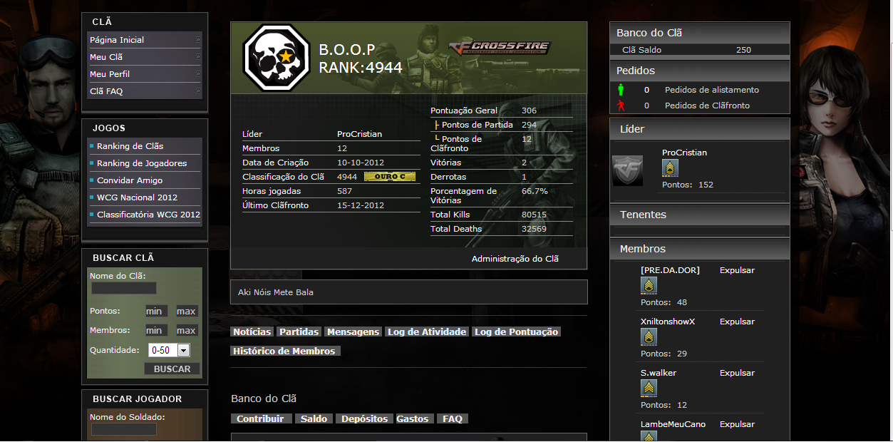 CrossFire America Latina Dicas: Clãn e Perfil