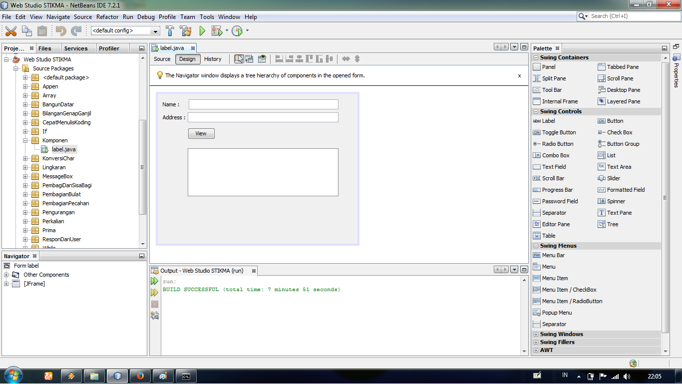 Koding Reset Input Text Field Output TextArea Java Netbeans ~ Materi ...