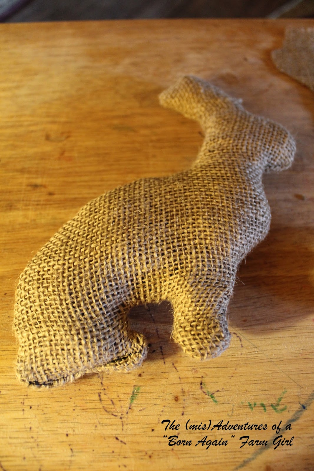 DIY Shabby Chic Burlap Bunny - The (mis)Adventures of a Homesteadin' Mama