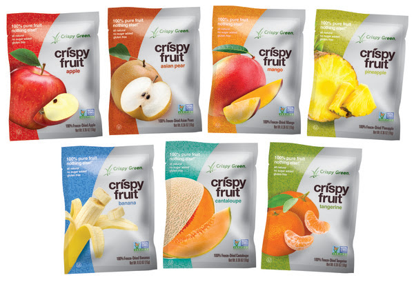 Healthy Natural Fruit Snacks On-the-Go from Crispy Green Crispy Fruit