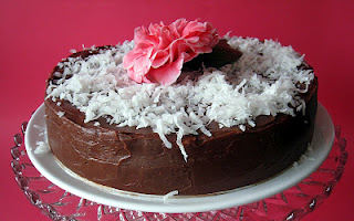 Delicious Delicious Delicious: Coconut and Jam Génoise with Ganache