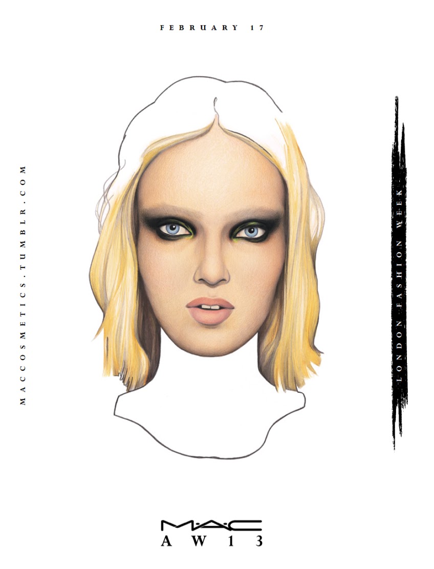 MAC London AW'13 Daily Face Chart For February 17th - The Shades Of U