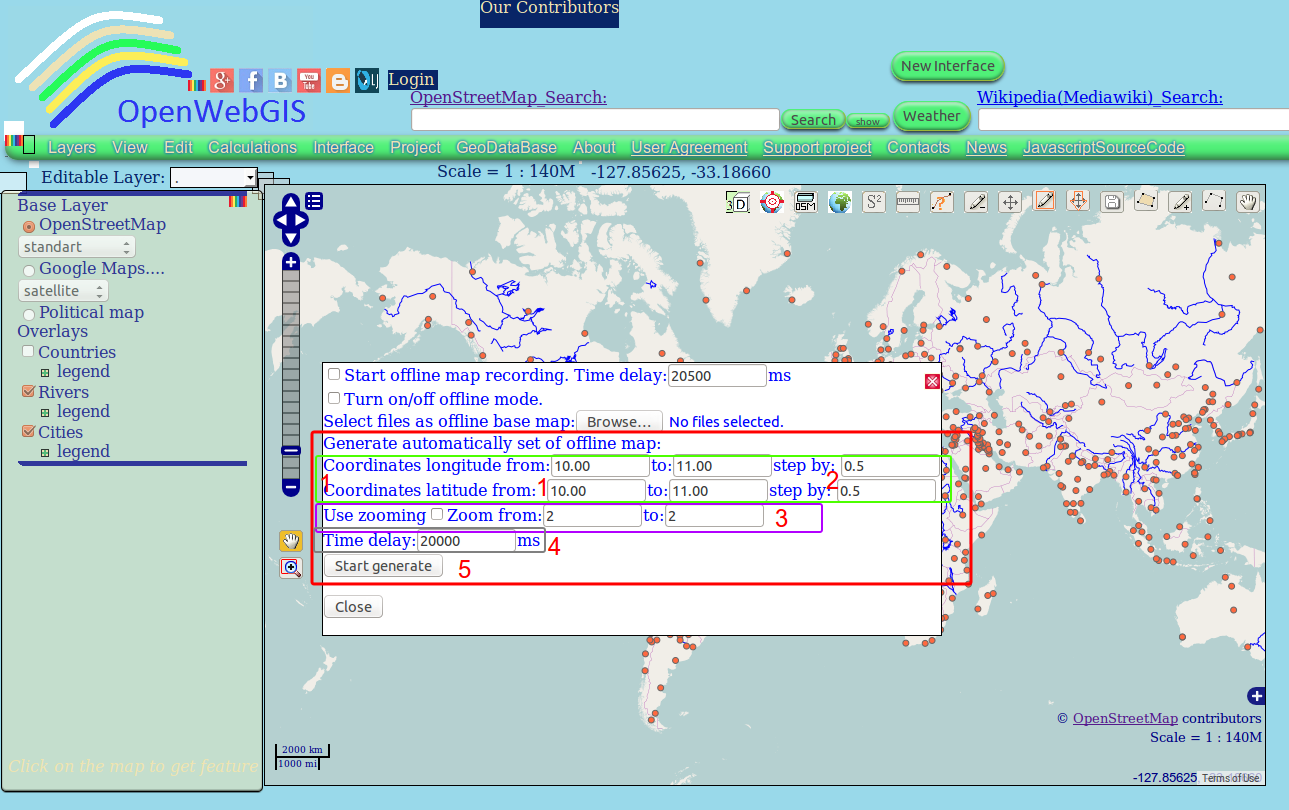 OpenWebGIS is free online GIS: One of the methods to create and use offline base maps for web ...