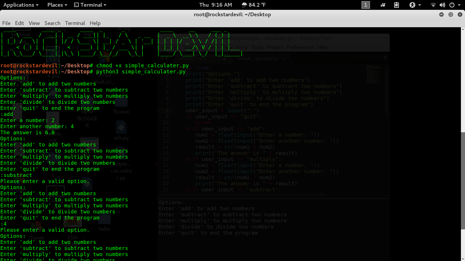 PYTHON - Simple Calculator