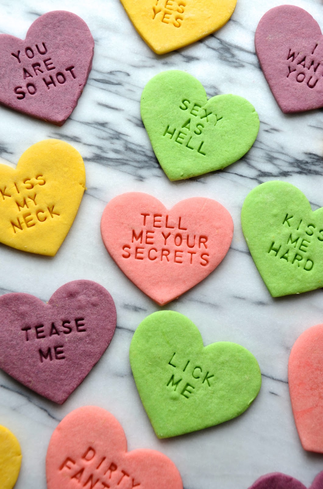 Sexy Conversation Heart Cookies - Always Order Dessert