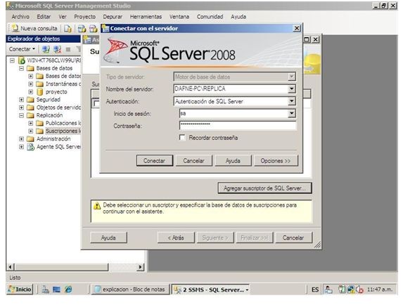 Bases de Datos de la Universidad de El Salvador: REPLICACION SQL SERVER