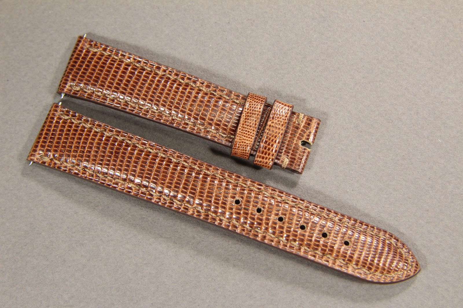 Aprell Workshop: Custom-made watch strap of lizard leather for Omega ...