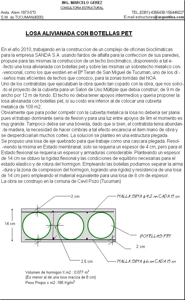 TECNOAMBIENTAL: TECHOS CONSTRUIDOS CON BOTELLAS PET RECICLADAS