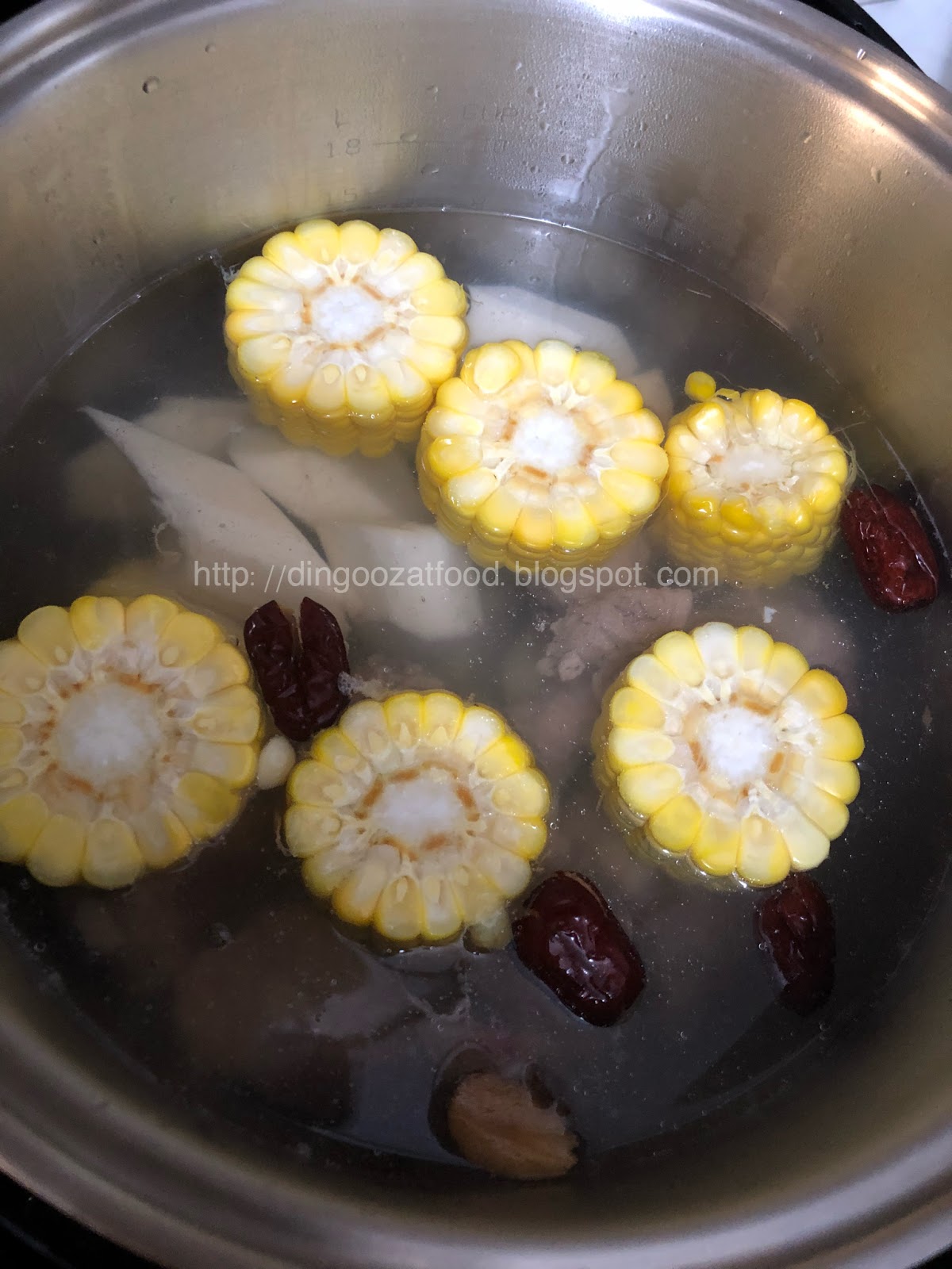 Miki's Food Archives : Chinese Yam (aka Huai Shan) Sweet Corn Pork Ribs ...