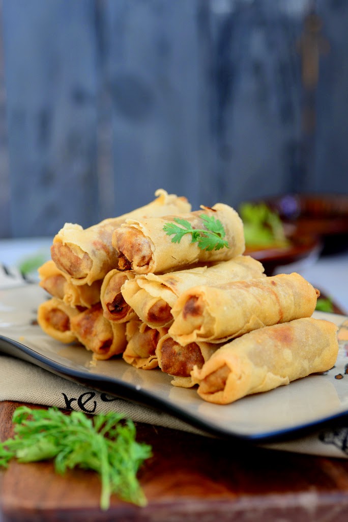 Vegetable Spring Rolls ( Indo Chinese Style Fried Rolls Filled with ...