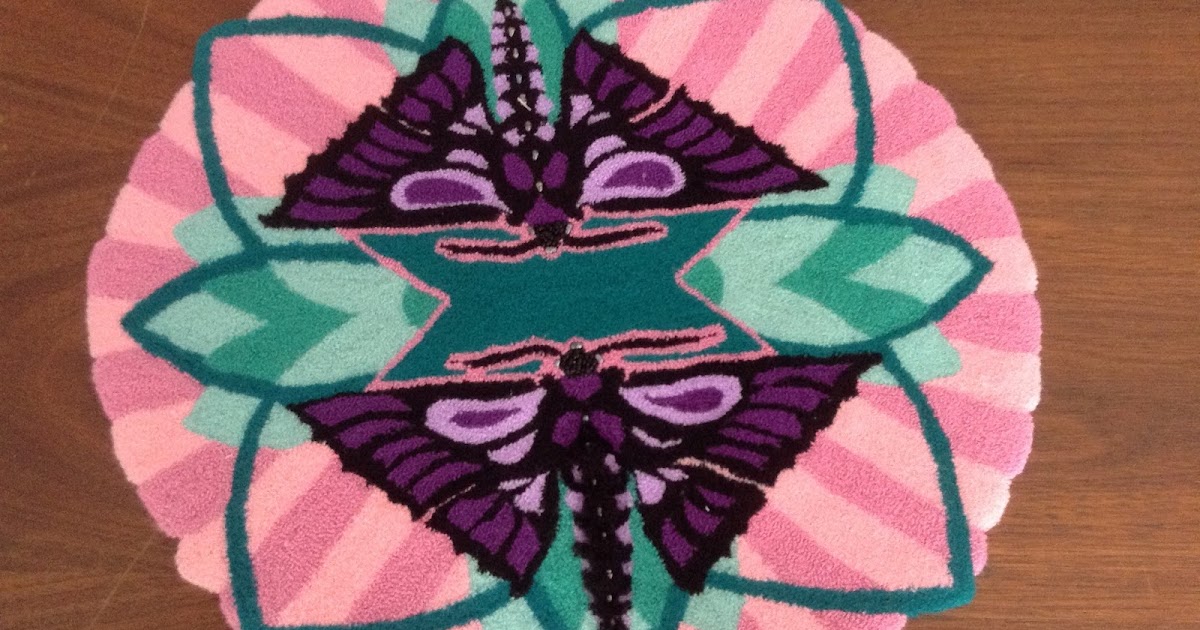 Butterfly Punch Needle Work by Manuela