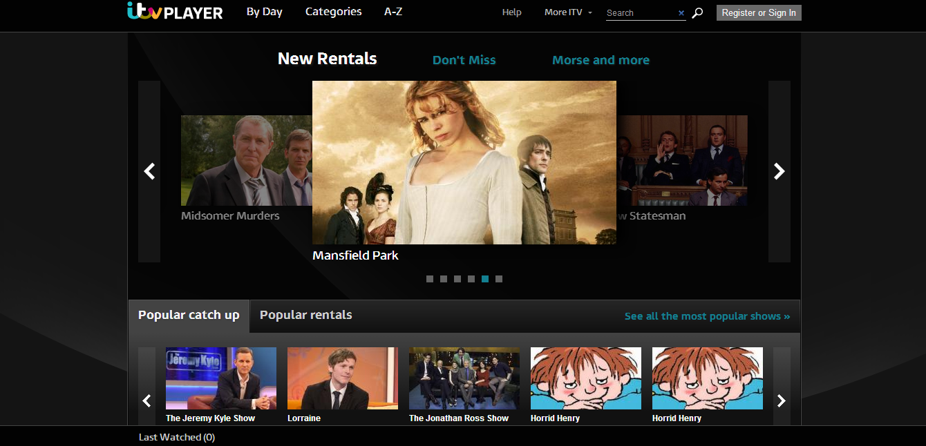 La programación británica a un par de clicks