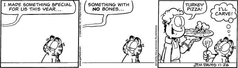 Garfield Thanksgiving Comic Strip