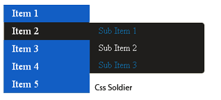 Css Soldier: Menu Vetical con subpestañas y efecto de desvanecimiento
