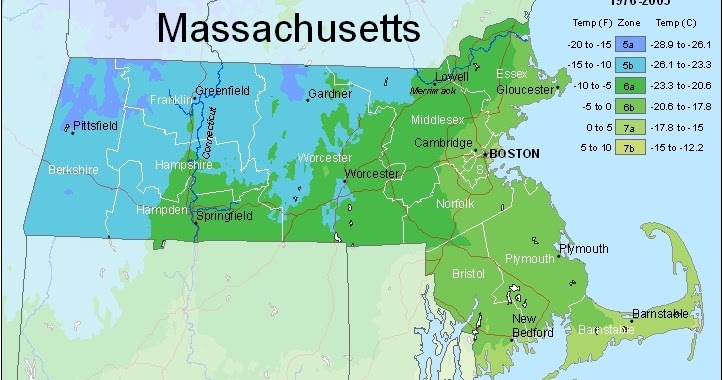 Farmers Know Best: Massachusetts USDA Plant Hardiness Zones Map